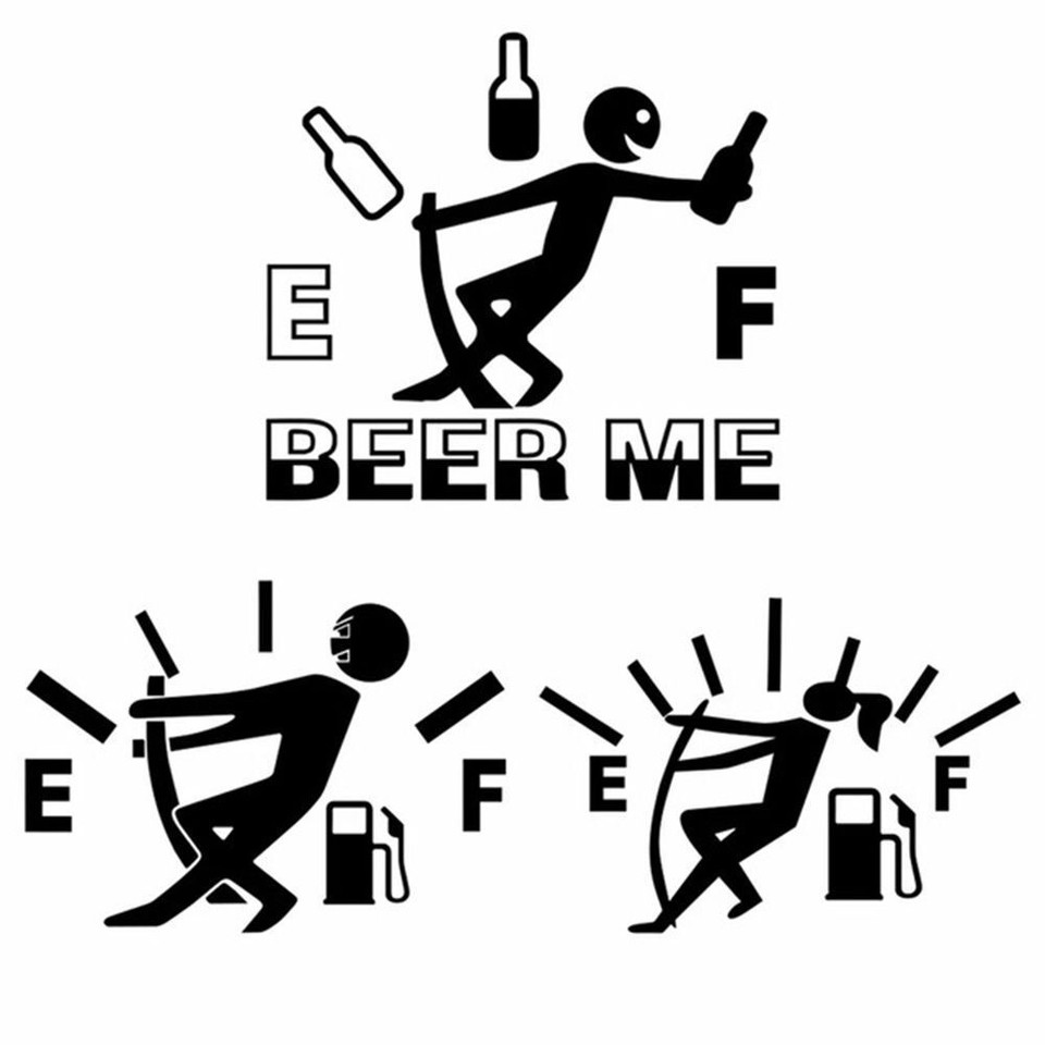 Fuel Tank Identification Fuel Guzzler Decal Gage Empty Sticker Car ...