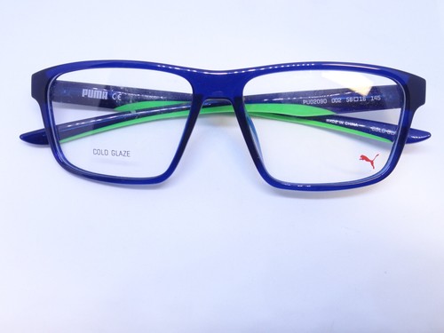 PUMA PU02090 Navy/Green 56/16 BRAND NEW Eyeglass Frame 100% Authentic ...