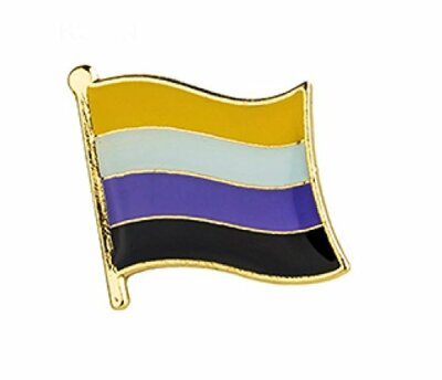 Non Binary Nonbinary Pride LGBT Flag Metal Pin Badge | eBay UK