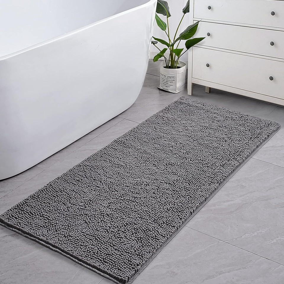 Shaggy Bath Rug 24 x 60 inches, Washable Non-Slip Bath Rug for Bathroom ...