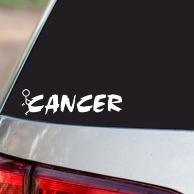 F Cancer Sticker Cancer Awareness sticker all chrome and regular vinyl ...