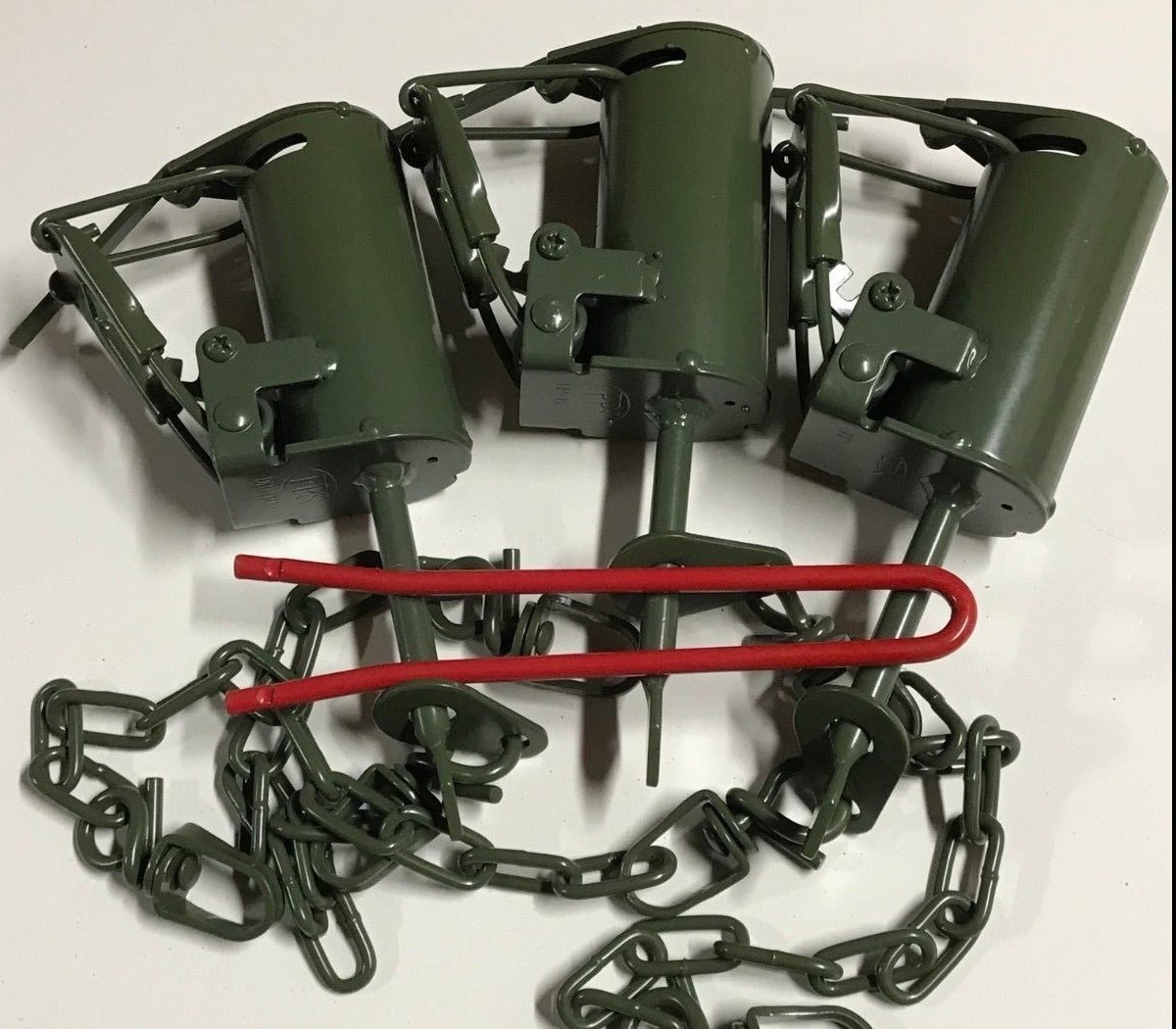 DP setter tool + 3 Powder Coated FPS DP Dog Proof Coon Traps Raccoon ...