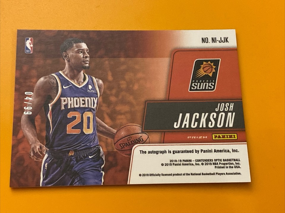 2018-19 Panini Contenders Optic Josh Jackson NBA Ink Auto #04/99 SUNS ...
