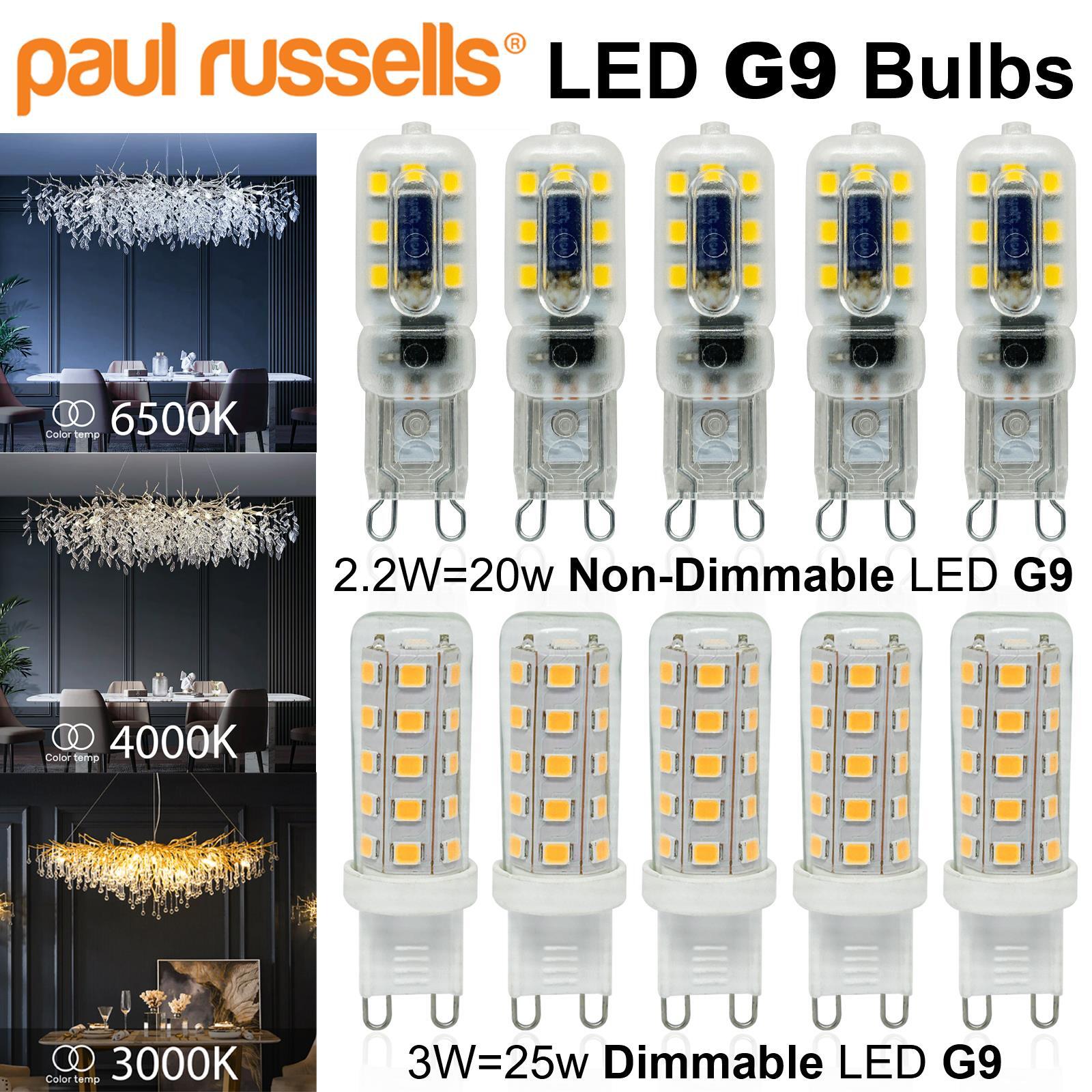 G9 LED 3W 2.2W Capsule Light Bulbs True Replacement for G9 Halogen ...