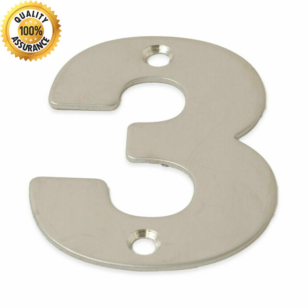 Large Stainless Steel Door Numbers 75mm 3" 150mm 6" Modern House Metal ...