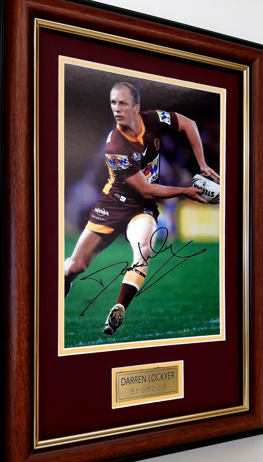Darren Lockyer Signed Action Photo Framed Brisbane Broncos Legend ...