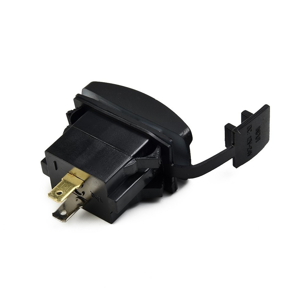 Sleek Design Car Dual USB Socket Rocker Switch with Blue Light Feature ...