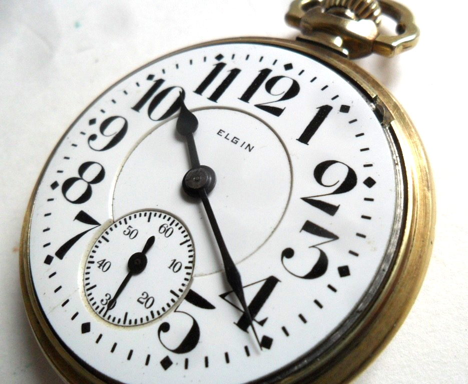 Antique Elgin Father Time 21J 16 Size Railroad Grade O/F Pocket Watch 4 ...
