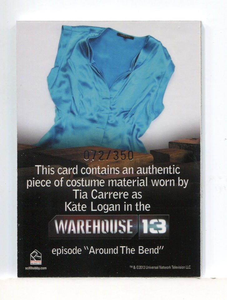 Warehouse 13 Premium Packs Season 4 Kate Logan Costume Card #072/350 | eBay
