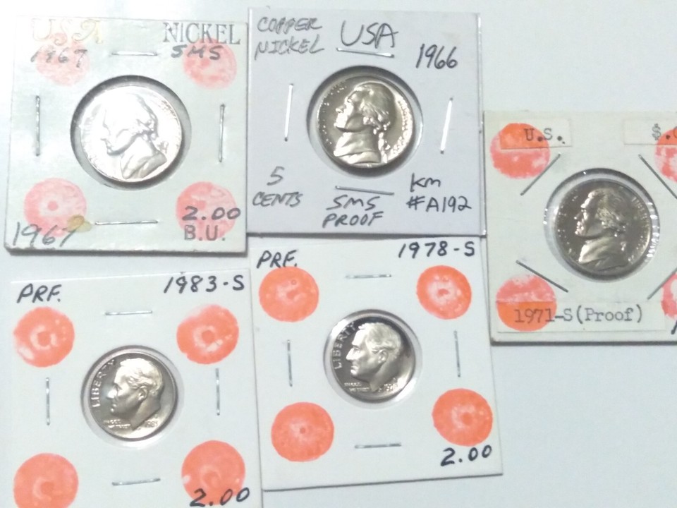 USA Coins 35 Randomly Selected Coins Various Conditions Silver Coin ...