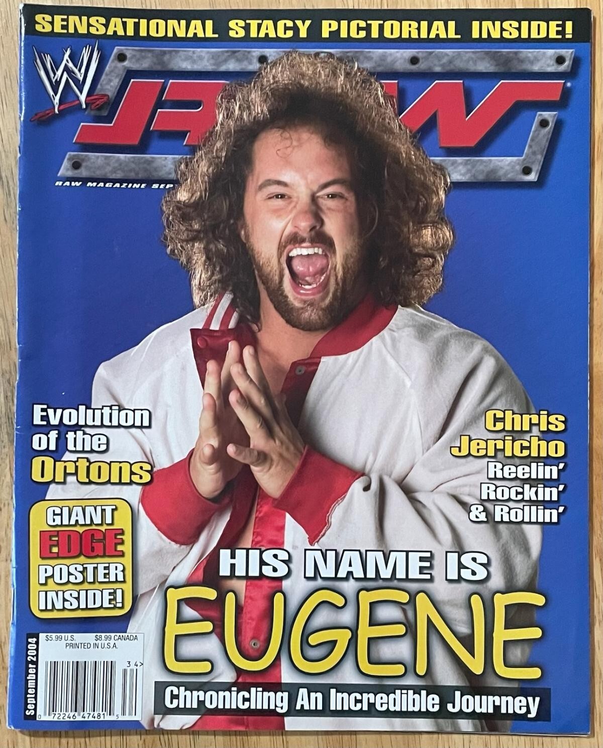EUGENE ON THE COVER OF WWE RAW MAGAZINE, SEPTEMBER 2004, WOW ! | eBay