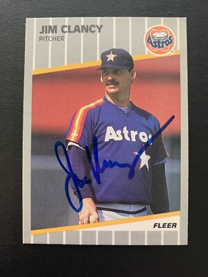 Jim Clancy Signed 1989 Fleer Update #U-88 Card Houston Astros autograph ...