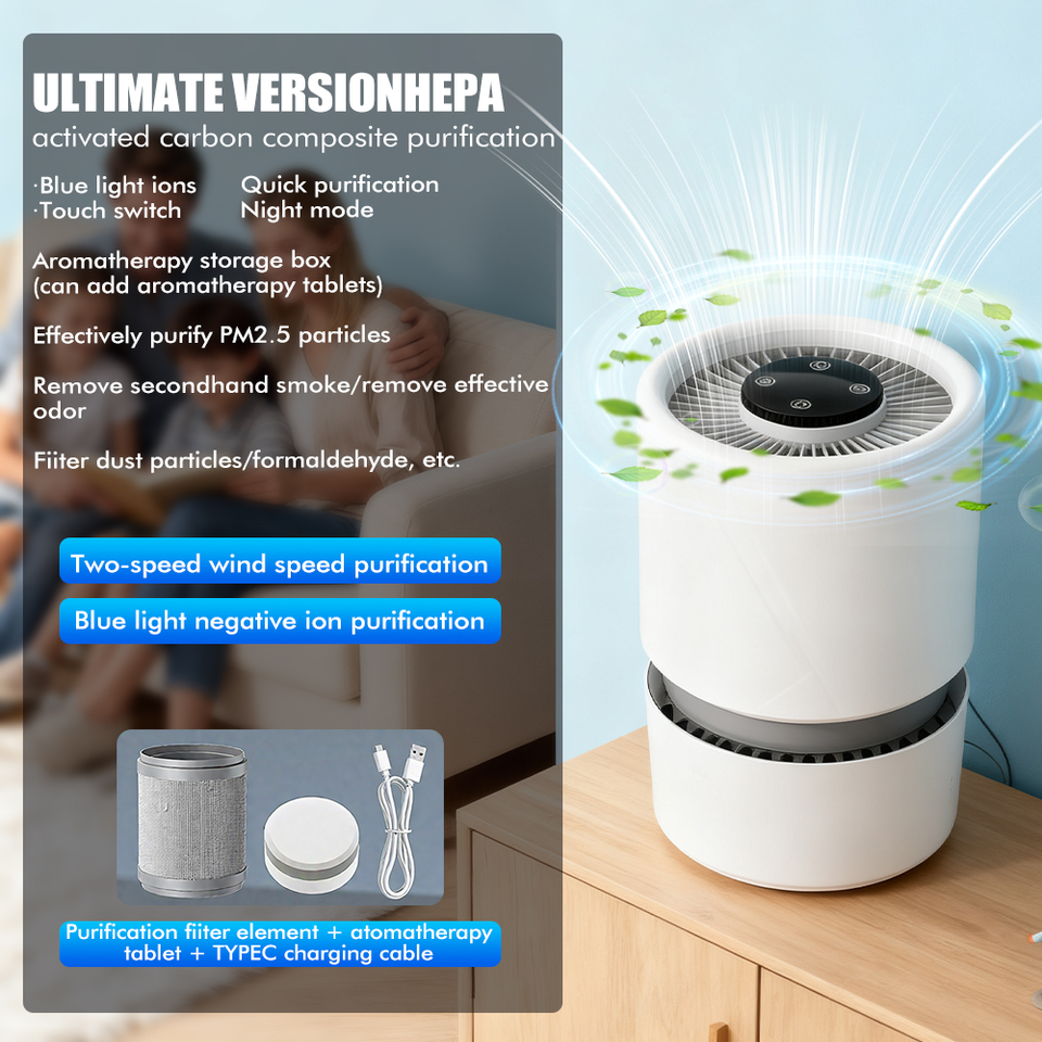 Home HEPA Air Purifier Large Room Air Cleaner for Allergies Smoke Mold ...