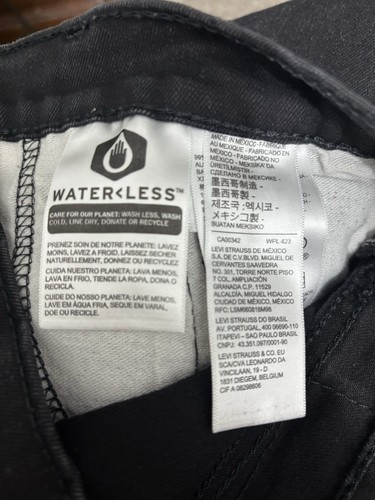 Levi's 511 Slim Fit Jeans 5 Pocket Stretch 04511-1907 Black Men's 34x32 ...