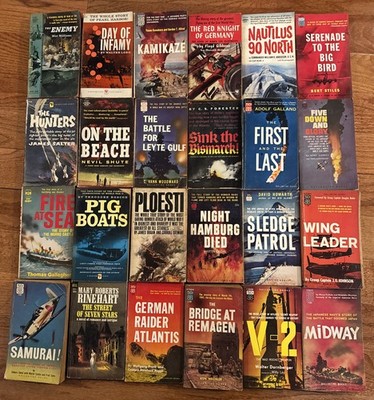 Lot of x24 Vintage War Western Action Adventure Books PB Paperback ...