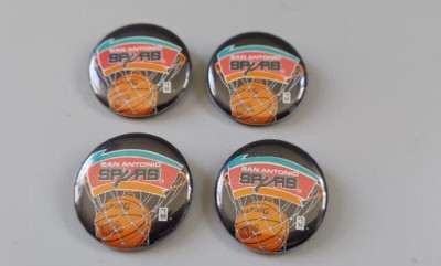 NBA San Antonio Spurs 4 Used Small Vintage Button Lot Basketball OOP ...