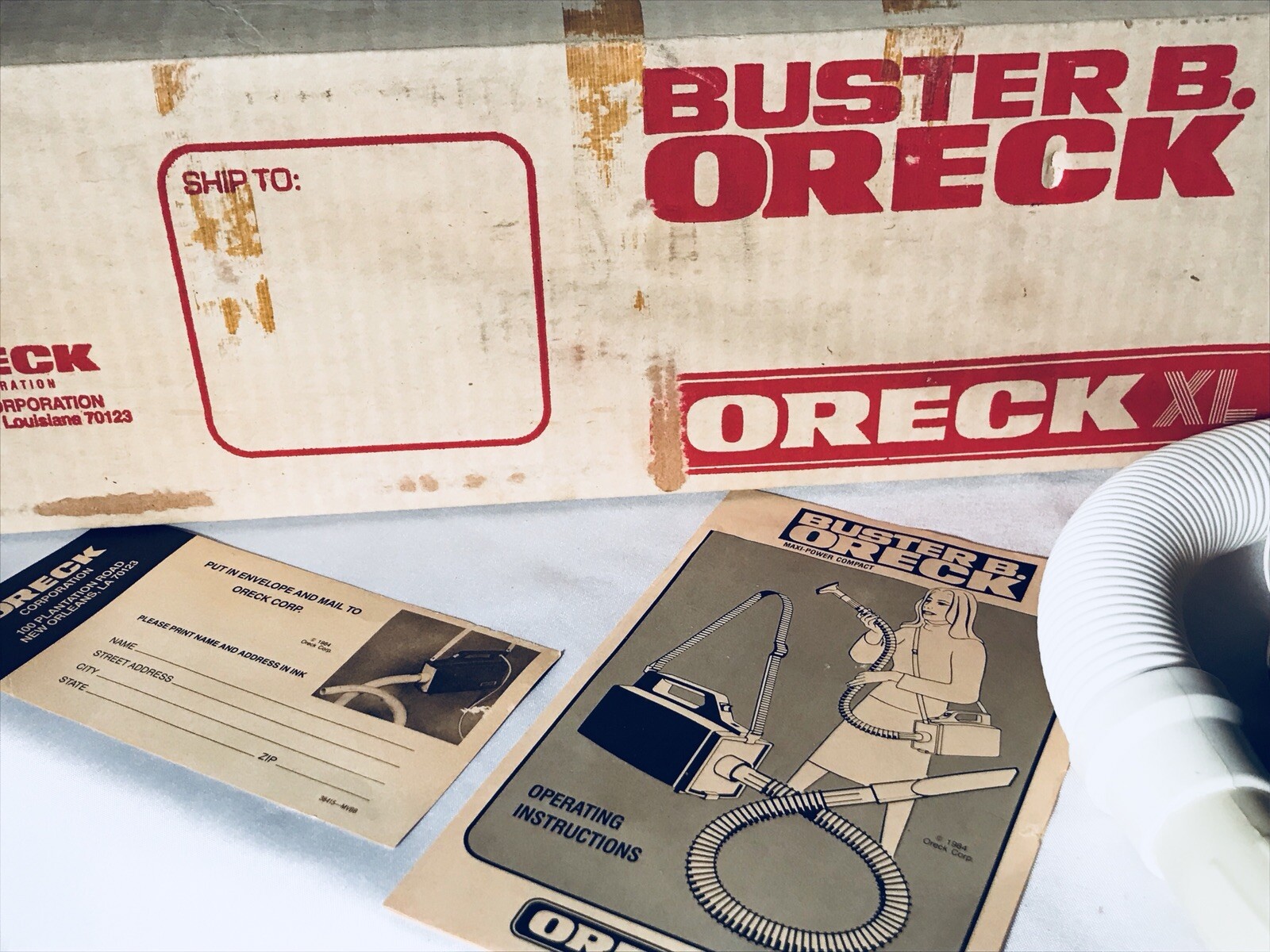 Vintage 80s Oreck Handheld Vacuum XL Super Buster B Red MCM - NEW IN ...