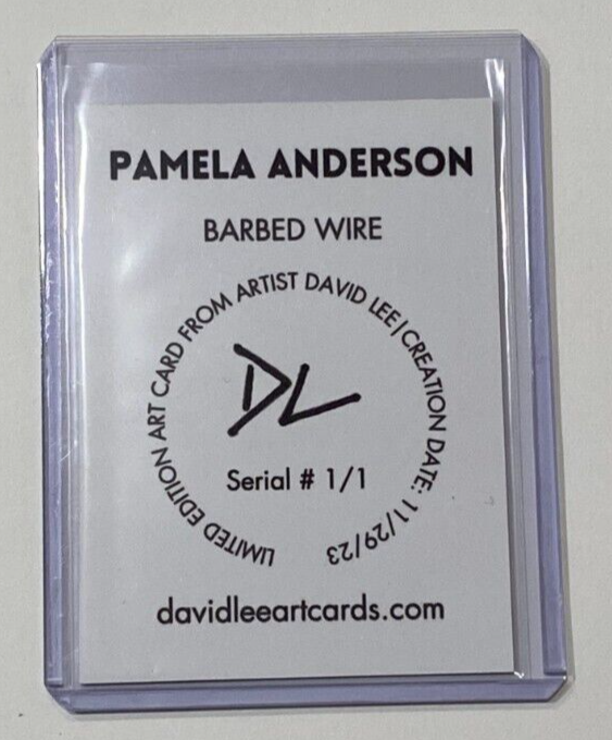Pamela Anderson Limited Edition Artist Signed "Barbed Wire" Refractor ...