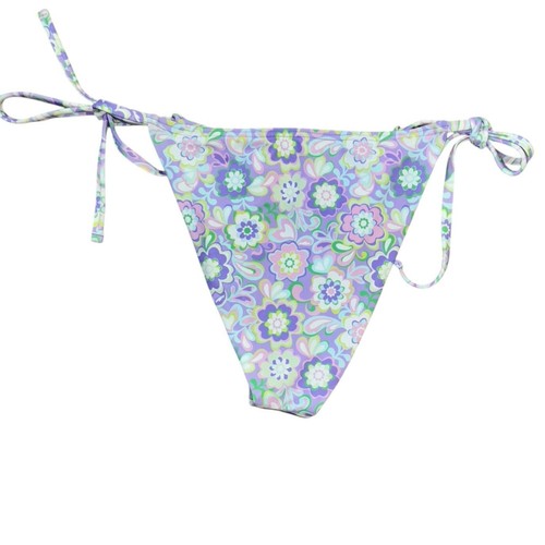 Adore Me Purple Floral Paisley String Bikini Bottom Womens M Swim Beach ...