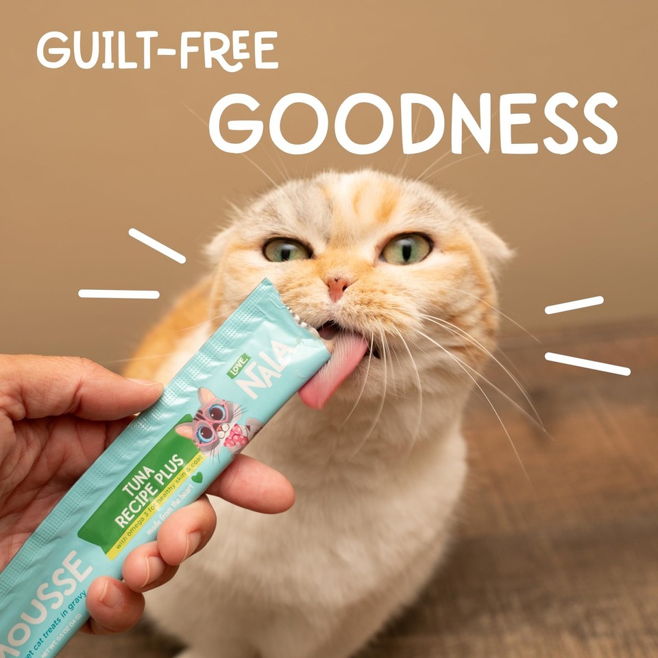 Lickable Cat Treats – Grain-Free Squeeze Up Mousse Puree for Cats ...