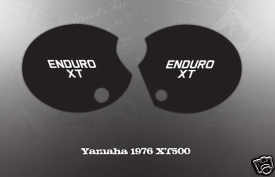 YAMAHA 1976 XT500 SIDE COVER NUMBER PLATE DECAL GRAPHIC | eBay