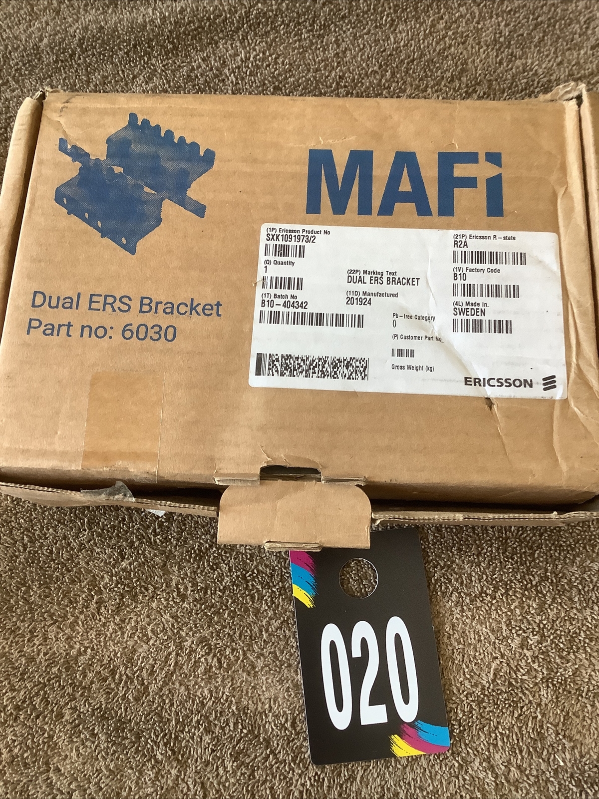 NEW Ericsson SXK1072869/1 Mafi Single RRU Support Steel Mount 4020 kit ...