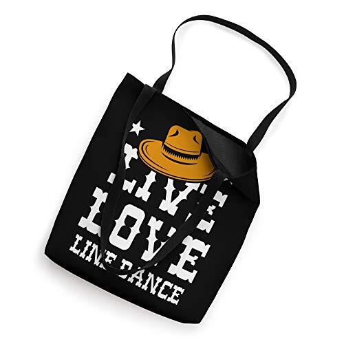 Live Love Line Dance Hat Dancing Dancer Western Country Gift Tote Bag ...