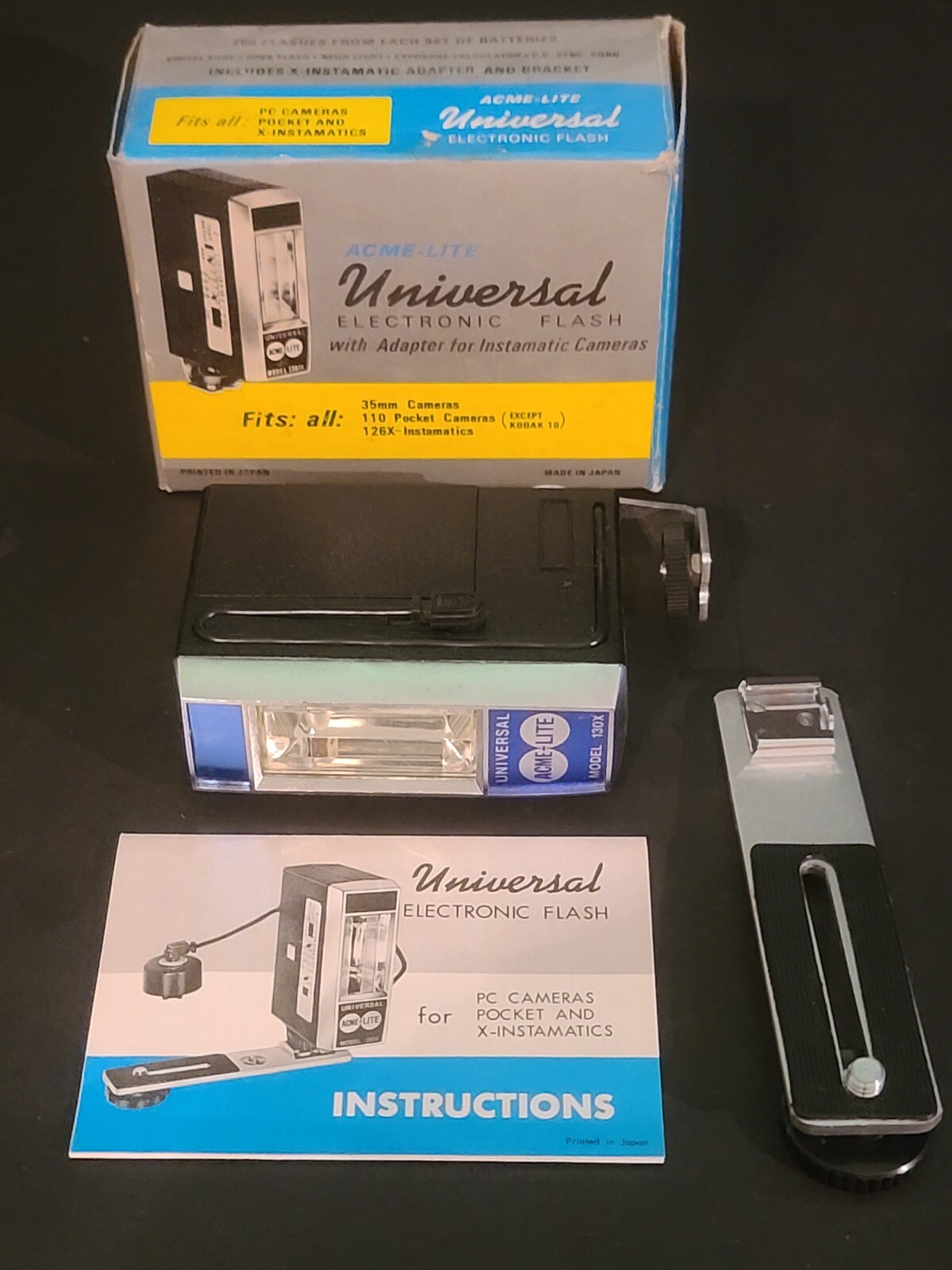 MISSING ADAPTER Vintage Acme-Lite 130X Universal Electronic Flash | eBay