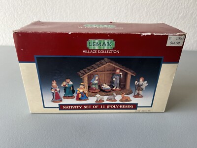 Vintage Lemax Christmas Nativity Scene Village Collection Stable ...