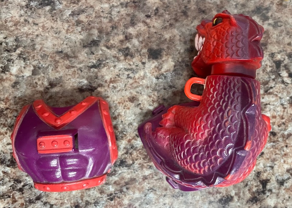 RARE VINTAGE DRAGON BLAST SKELETOR CHEST PLATE & DRAGON PIECE MOTU | eBay