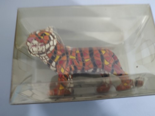 2009 Barcino Innovative Design Decorative 4.3" Orange Mosaic Tiger ...