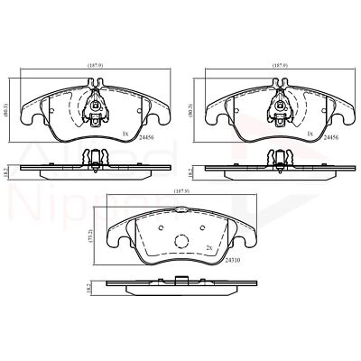 Brake Pads Set Front ADB06037 Allied Nippon 0054201020 0054201320 ...