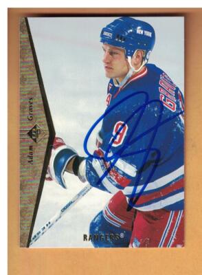 Adam Graves 1994-95 SP AUTOGRAPHED HOCKEY CARD SIGNED NEW YORK RANGERS ...