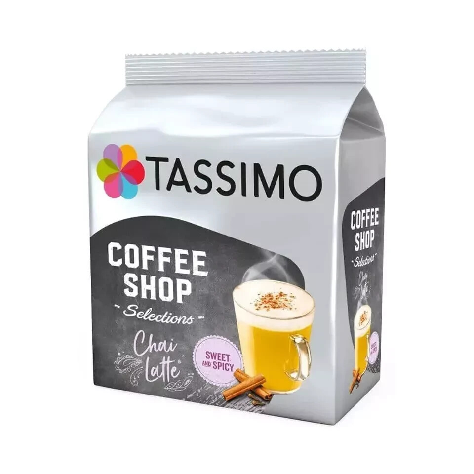 Tassimo Coffee Shop Selections Chai Latte Coffee Pods x8 (Pack of 5 ...