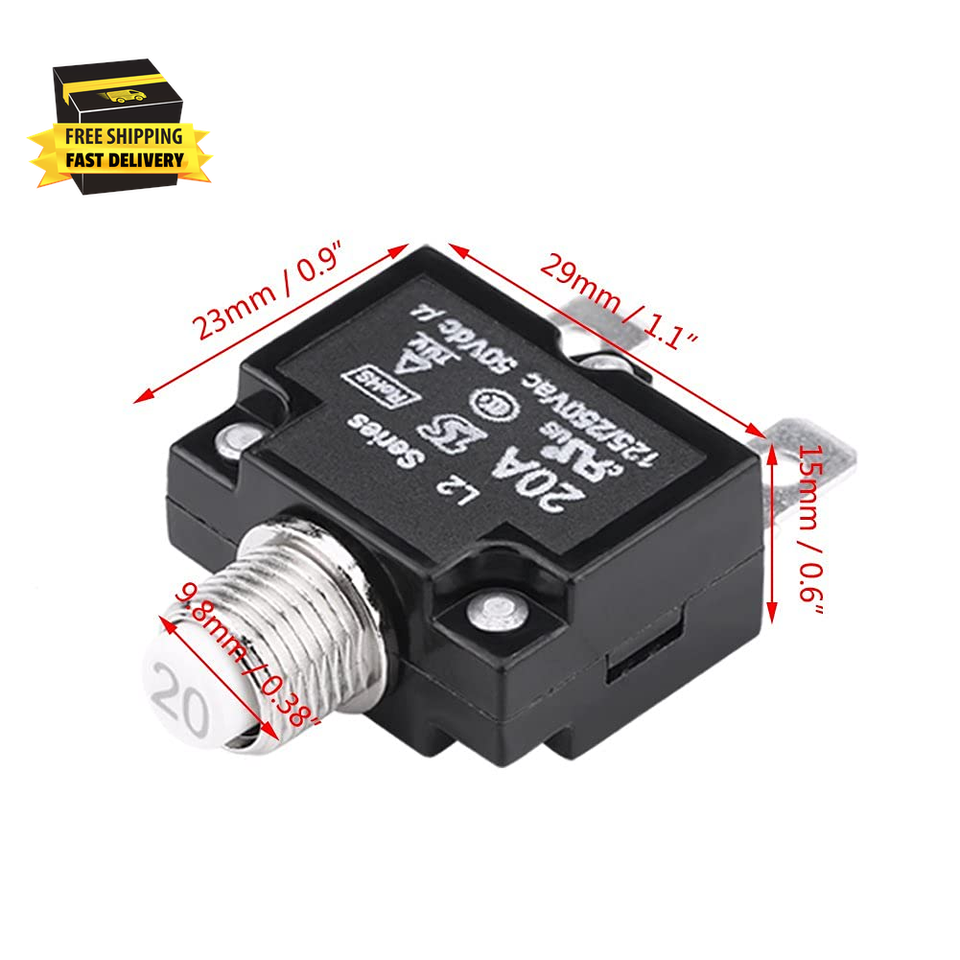 Circuit Thermal Breaker, AC 125/250V Reset Thermal Switch Circuit ...