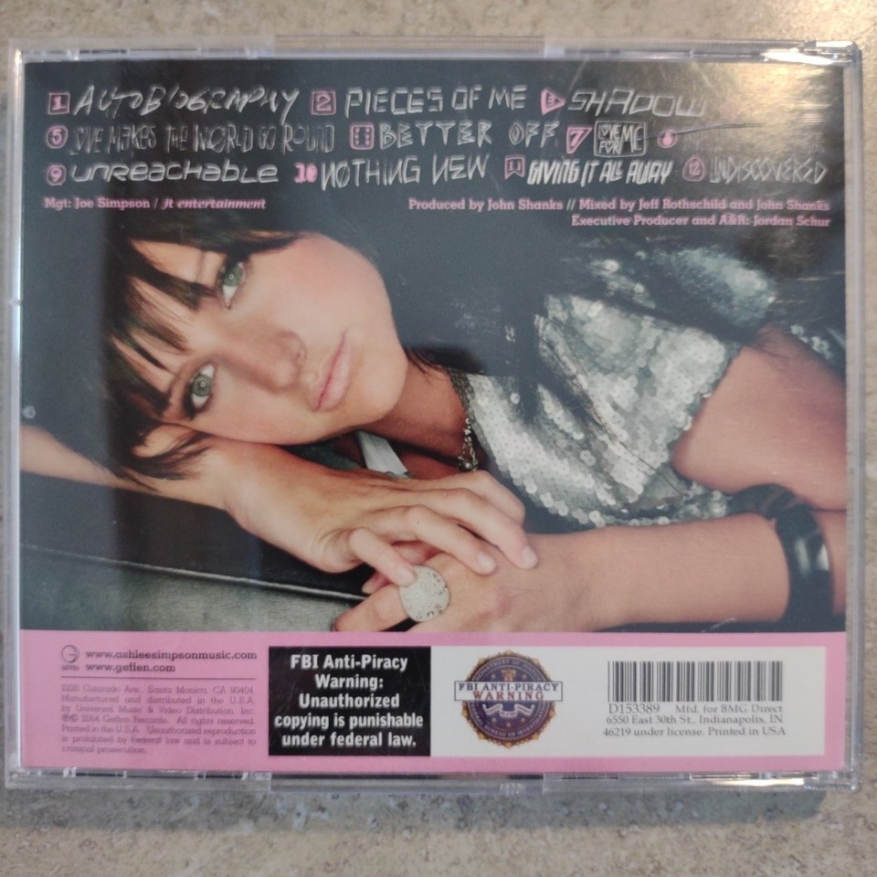 Autobiography by Ashlee Simpson (CD, Jul-2004, Geffen), VG condition ...