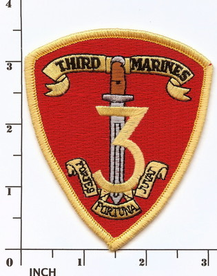 USMC 3rd Marine Regiment color PATCH ! OIF OEF Third Marines RCT-3 Iraq ...