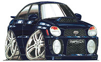 2002 2003 Subaru WRX Impreza turbo Cartoon car t-shirt - sizes S-3XL ...