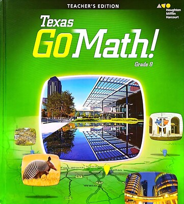 HMH Go Math Middle School 8th/8 Grade set workbook&Teachers Edition ...