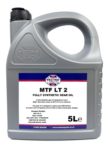5L MTF-LT-2 SYNTHETIC GEAR OIL FOR BMW MINI LT2 WESTWAY LUBRICANTS ...