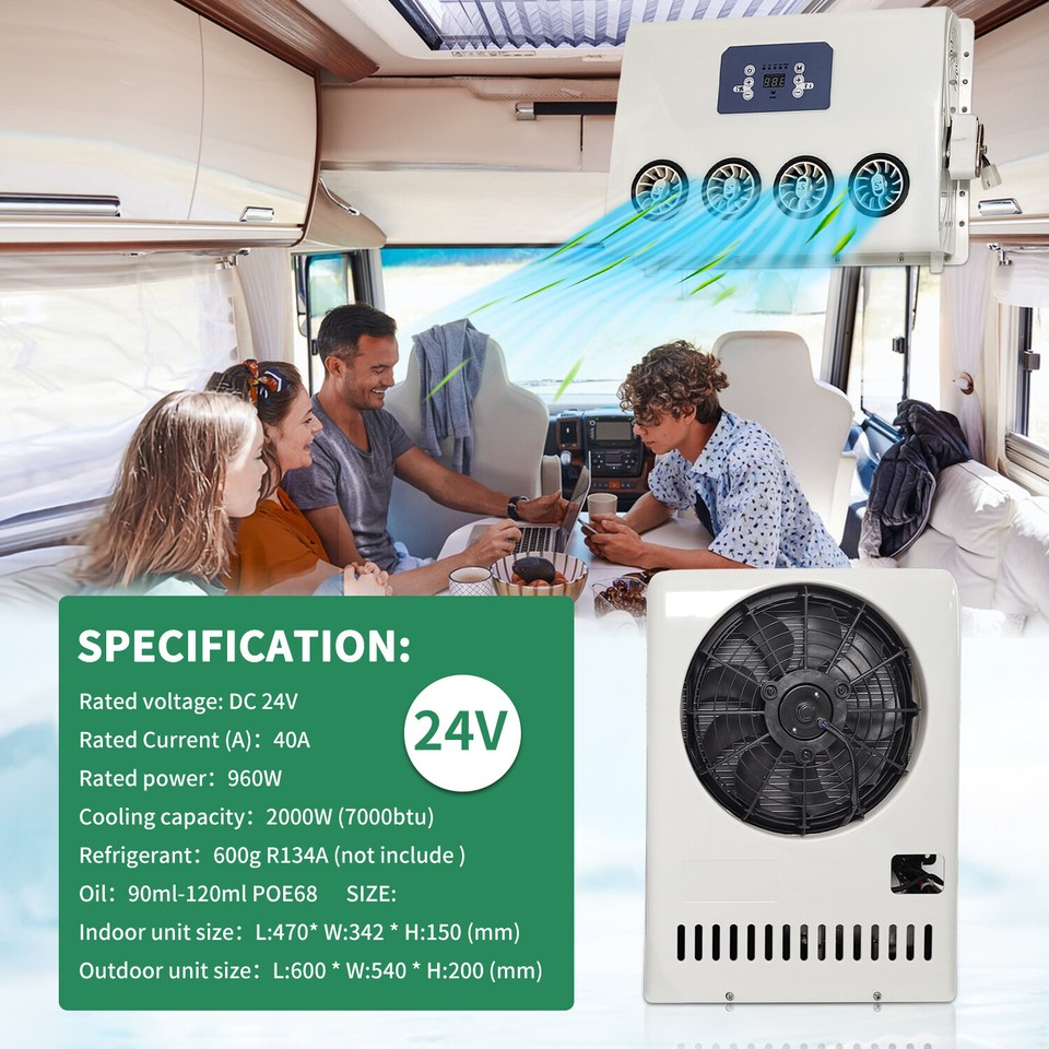 24V Truck Cab Air Conditioner Split Kits For Semi Trucks Bus RV Caravan ...