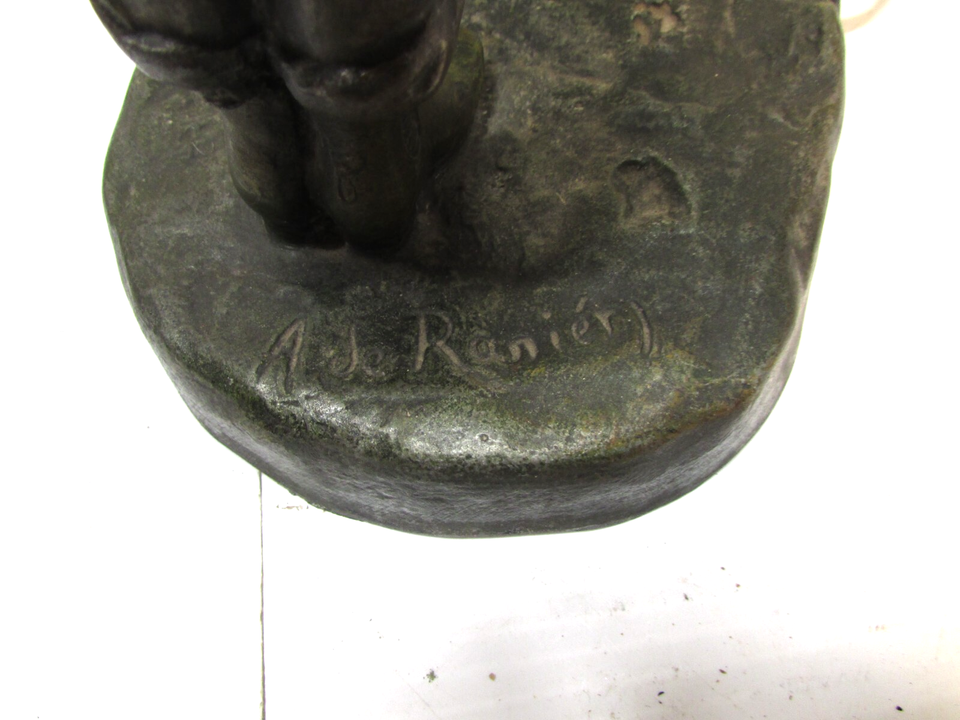 Spelter art noveau lamp by Italian artist A. De Ranieri | eBay