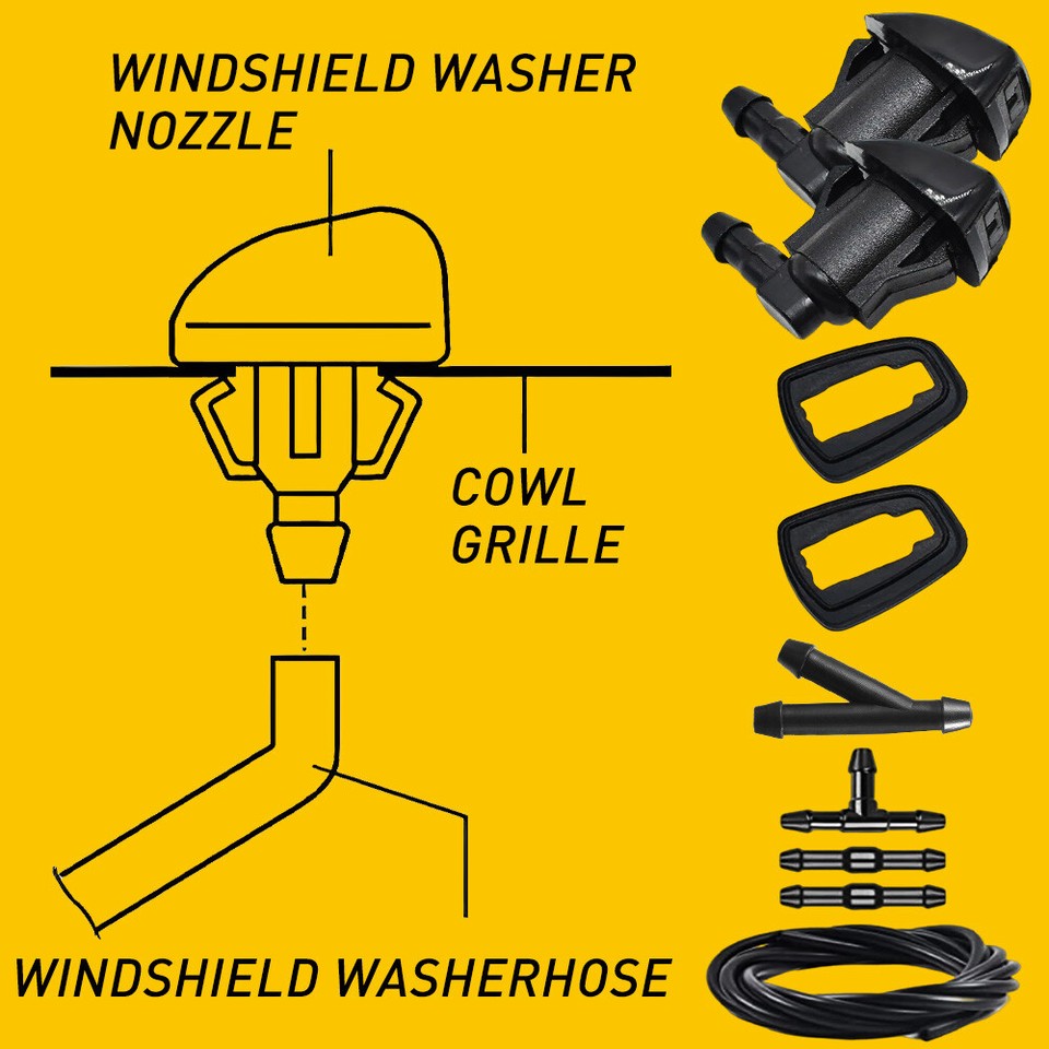 WINDSHIELD WASHER FLUID NOZZLE SPRAY JET FOR SPRAYER 2005-16 JEEP GRAND ...