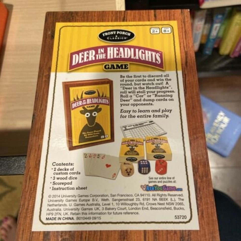 Deer In The Headlights Family Board Game Front Porch Classics Ages 8 ...
