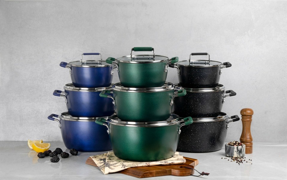 Granitestone 6 Piece Ultra Nonstick Space Saving Nesting Pots with ...