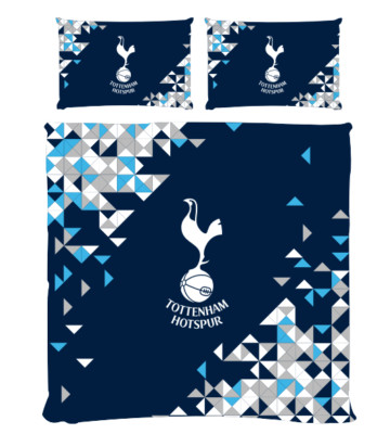 TOTTENHAM FC DOUBLE DUVET COVER SET NAVY FOOTBALL PARTICLE SET OFFICIAL ...