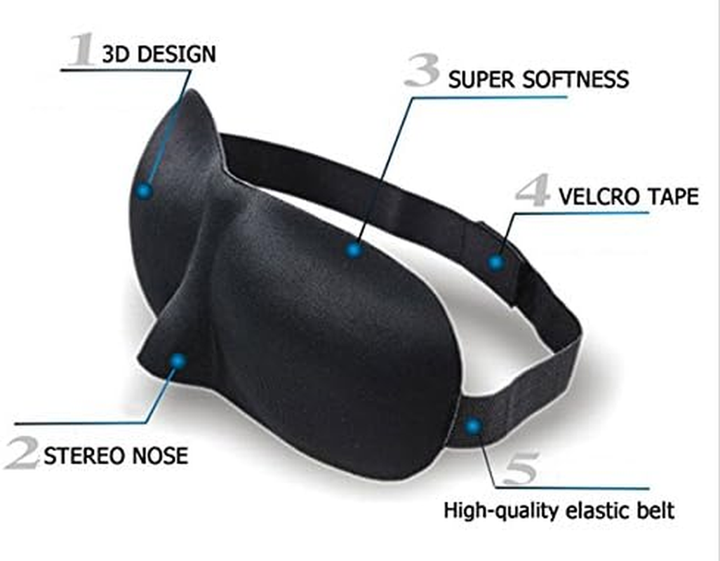 Ultra Soft Eye Mask Sleeping Mask Sleep Mask with Adjustable Elastic ...