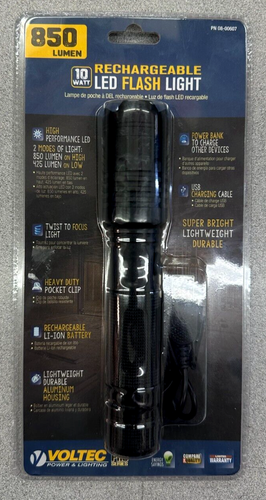 Voltec Rechargeable Flashlight / Power Bank Combo 2-in-1 | 850 Lumen ...