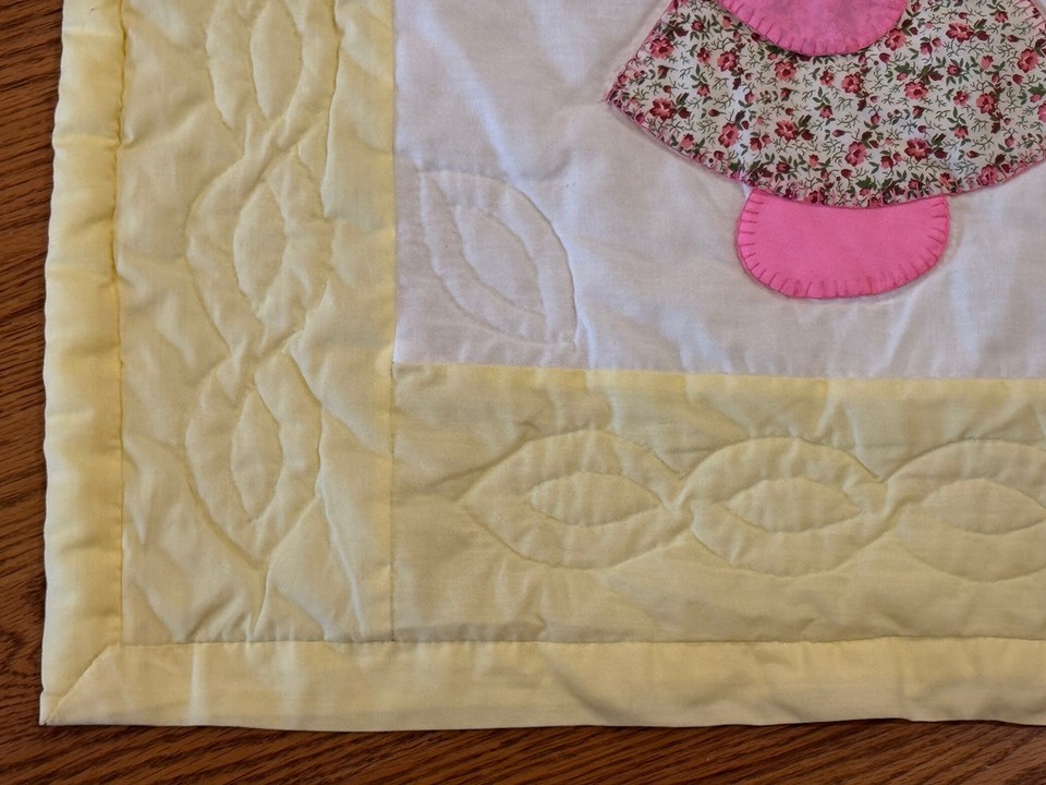 Vtg Sunbonnet Sue Hand Appliqué Embroidery & Quilted 94” x77” Quilt ...