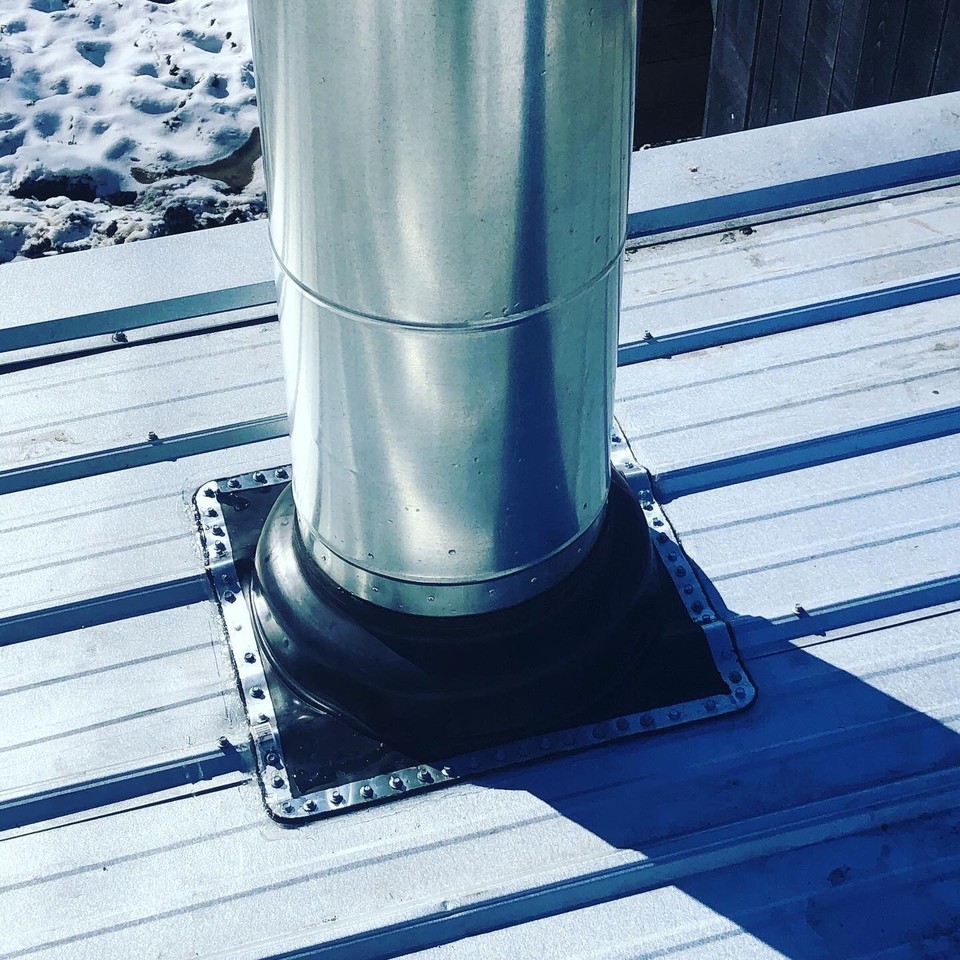 Square Base Pipe Flashing Roof Jack Pipe Boot for OD Pipe Sizes 6-3/4 ...